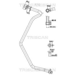 TRISCAN Hochdruck-/Niederdruckleitung, Klimaanlage 901010050 hinten f&uuml;r Opel NISSAN RENAULT