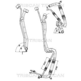 TRISCAN Hochdruck-/Niederdruckleitung, Klimaanlage 901029118 f&uuml;r Mercedes VW
