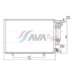 AVA QUALITY COOLING Kondensator, Klimaanlage fd5707d f&uuml;r Ford