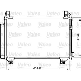 Valeo Kondensator, Klimaanlage 814224 f&uuml;r TOYOTA