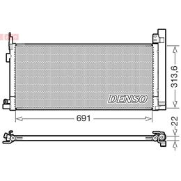 DENSO Kondensator, Klimaanlage dcn50124 f&uuml;r TOYOTA