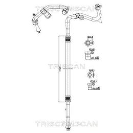 TRISCAN Hochdruck-/Niederdruckleitung, Klimaanlage 901010030 vorne f&uuml;r Opel NISSAN RENAULT