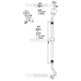 TRISCAN Hochdruck-/Niederdruckleitung, Klimaanlage 901025001 vorne f&uuml;r DACIA