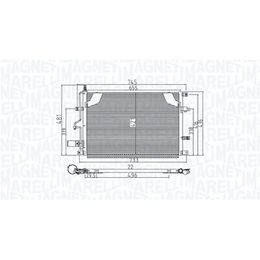 MAGNETI MARELLI Kondensator, Klimaanlage 350203914000 f&uuml;r Volvo