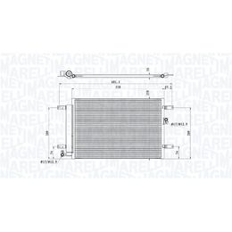 MAGNETI MARELLI Kondensator, Klimaanlage 350203910000 f&uuml;r Ford VAG