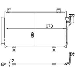 Mahle Kondensator, Klimaanlage ac865000s f&uuml;r MAZDA
