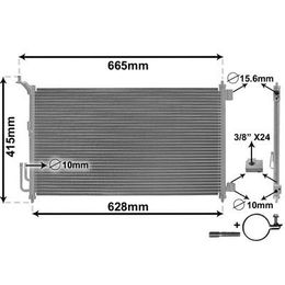 Van Wezel Kondensator, Klimaanlage 13005251 f&uuml;r NISSAN