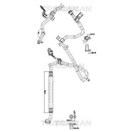 TRISCAN Hochdruck-/Niederdruckleitung, Klimaanlage 901010008 hinten f&uuml;r OPEL FIAT NISSAN RENAULT
