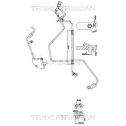 TRISCAN Hochdruck-/Niederdruckleitung, Klimaanlage 901029088 f&uuml;r VW