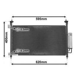 Van Wezel Kondensator, Klimaanlage 25005213 f&uuml;r HONDA