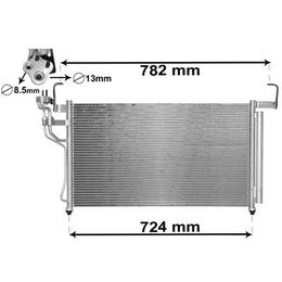 Van Wezel Kondensator, Klimaanlage 82005315 f&uuml;r HYUNDAI