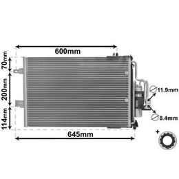 Van Wezel Kondensator, Klimaanlage 37005385 f&uuml;r Opel