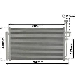 Van Wezel Kondensator, Klimaanlage 37005433 f&uuml;r Opel CHEVROLET