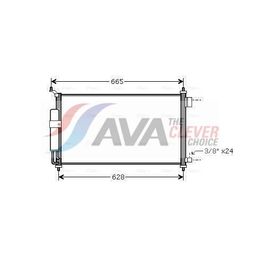 AVA QUALITY COOLING Kondensator, Klimaanlage dn5251d f&uuml;r NISSAN