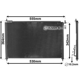 Van Wezel Kondensator, Klimaanlage 25005209 f&uuml;r HONDA