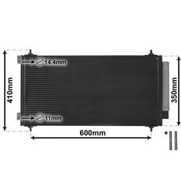 Van Wezel Kondensator, Klimaanlage 09005271 f&uuml;r Citro&euml;n/Peugeot