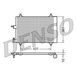 DENSO Kondensator, Klimaanlage dcn07009 f&uuml;r Citro&euml;n Peugeot Citro&euml;n/Peugeot