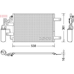 DENSO Kondensator, Klimaanlage dcn20025 f&uuml;r Opel Vaughall