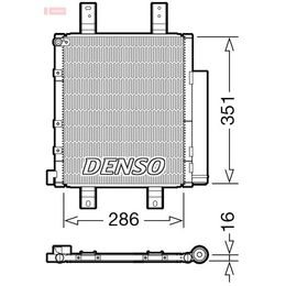 DENSO Kondensator, Klimaanlage dcn35005 f&uuml;r DAIHATSU