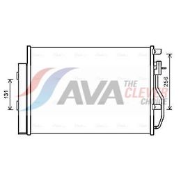 AVA QUALITY COOLING Kondensator, Klimaanlage cta5048d f&uuml;r Vaughall CHEVROLET