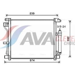 AVA QUALITY COOLING Kondensator, Klimaanlage dn5403d f&uuml;r NISSAN