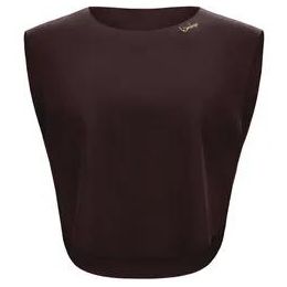 Crop-Top WINSHAPE "AET115LS", Damen, Gr. XXL, espresso, 85% Polyester, 15% Elasthan, R&uuml;ckenausschnitt, Tops, Functional Soft and Light
