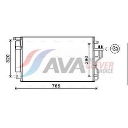 AVA QUALITY COOLING Kondensator, Klimaanlage ka5153d f&uuml;r KIA