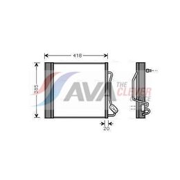 AVA QUALITY COOLING Kondensator, Klimaanlage mca5010d f&uuml;r SMART