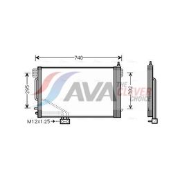 AVA QUALITY COOLING Kondensator, Klimaanlage msa5200d f&uuml;r Mercedes