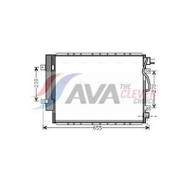 AVA QUALITY COOLING Kondensator, Klimaanlage ka5123d f&uuml;r KIA