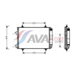 AVA QUALITY COOLING Kondensator, Klimaanlage pea5209d f&uuml;r Peugeot