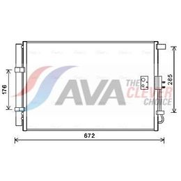 AVA QUALITY COOLING Kondensator, Klimaanlage ka5229d f&uuml;r KIA