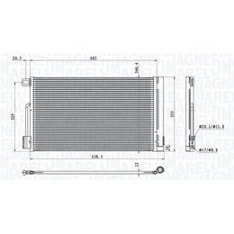 MAGNETI MARELLI Kondensator, Klimaanlage 350203611000 f&uuml;r Opel Vaughall ALFAROME/Fiat/LANCI Citro&euml;n/Peugeot