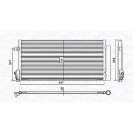MAGNETI MARELLI Kondensator, Klimaanlage 350203619000 f&uuml;r Opel ALFAROME/Fiat/LANCI
