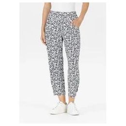 3/4-Hose Stehmann, Damen, Gr. 36, N-Gr, schwarz, Web, Obermaterial: 97% Polyester, 3% Elasthan, bedruckt, regular fit 3/4-L&auml;nge, Hosen, mit All-Over Print