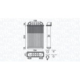 MAGNETI MARELLI W&auml;rmetauscher, Innenraumheizung 350218512000 f&uuml;r Opel Vaughall