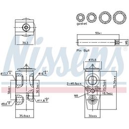 NISSENS Expansionsventil, Klimaanlage 999448 f&uuml;r FORD