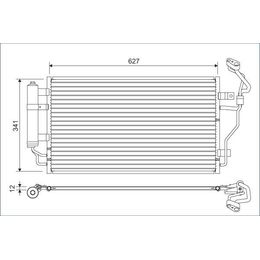 Valeo Kondensator, Klimaanlage 822632 f&uuml;r NISSAN