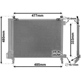 Van Wezel Kondensator, Klimaanlage 13015704 f&uuml;r NISSAN