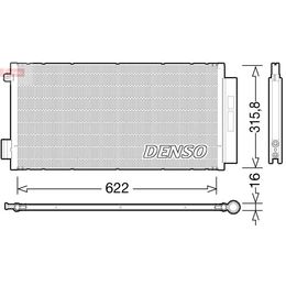DENSO Kondensator, Klimaanlage dcn09044 f&uuml;r Fiat