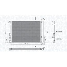MAGNETI MARELLI Kondensator, Klimaanlage 350203100700 f&uuml;r KIA HYUNDAI
