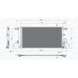 MAGNETI MARELLI Kondensator, Klimaanlage 350203100100 f&uuml;r VAG
