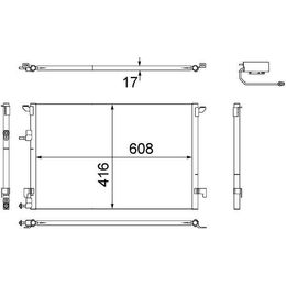 Mahle Kondensator, Klimaanlage ac498000s f&uuml;r CADILLAC