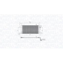 MAGNETI MARELLI Kondensator, Klimaanlage 350203105200 f&uuml;r KIA