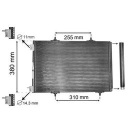 Van Wezel Kondensator, Klimaanlage 40005291 f&uuml;r Citro&euml;n/Peugeot DS
