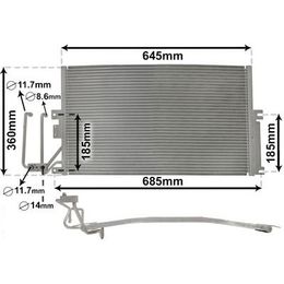 Van Wezel Kondensator, Klimaanlage 37005241 f&uuml;r Opel