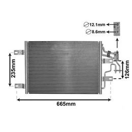 Van Wezel Kondensator, Klimaanlage 37005394 f&uuml;r Opel