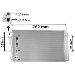 Van Wezel Kondensator, Klimaanlage 82005345 f&uuml;r HYUNDAI