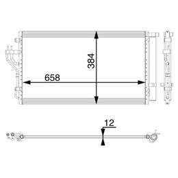 Mahle Kondensator, Klimaanlage ac56000p f&uuml;r KIA