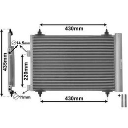 Van Wezel Kondensator, Klimaanlage 40005209 f&uuml;r Peugeot